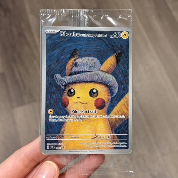 Pokemon | Games | New Sealed Van Gogh Pikachu With Grey Felt Hat Card ...